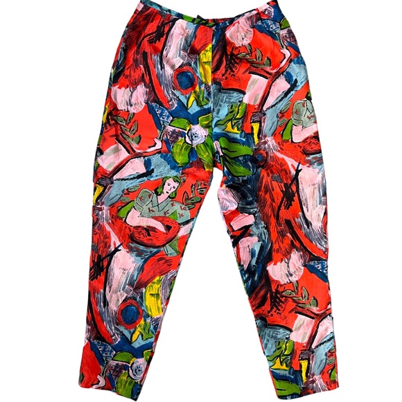Vintage | Pants & Jumpsuits | Vintage Silk High Waist Crop Pants ...